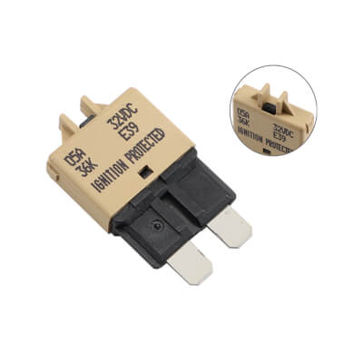 Circuit Breaker Blade (ATC) 28VDC 5A Manual Reset Type III Tan ...