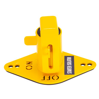 Battery Isolator Lockout Yellow With Cut Out ON/OFF Lettering ...