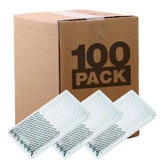 Roadvision Reflector Adhesive White Rect. 65x30x8mm Bulk Pkt of 100 ...